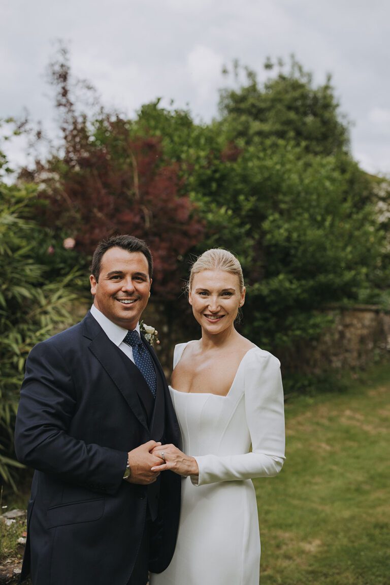 Harriet in Suzanne Neville Amber for an elegant garden party wedding at ...