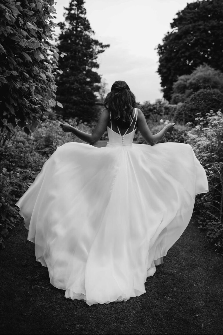 Suzanne Neville Hailey square neck fitted bodice wedding dressMiss Bush
