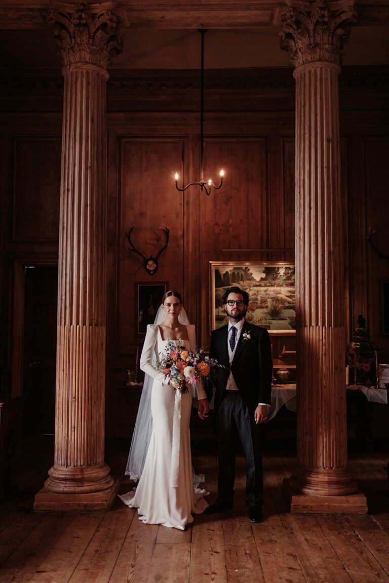 Emma in Suzanne Neville Amber for a creative, flower-filled wedding at ...