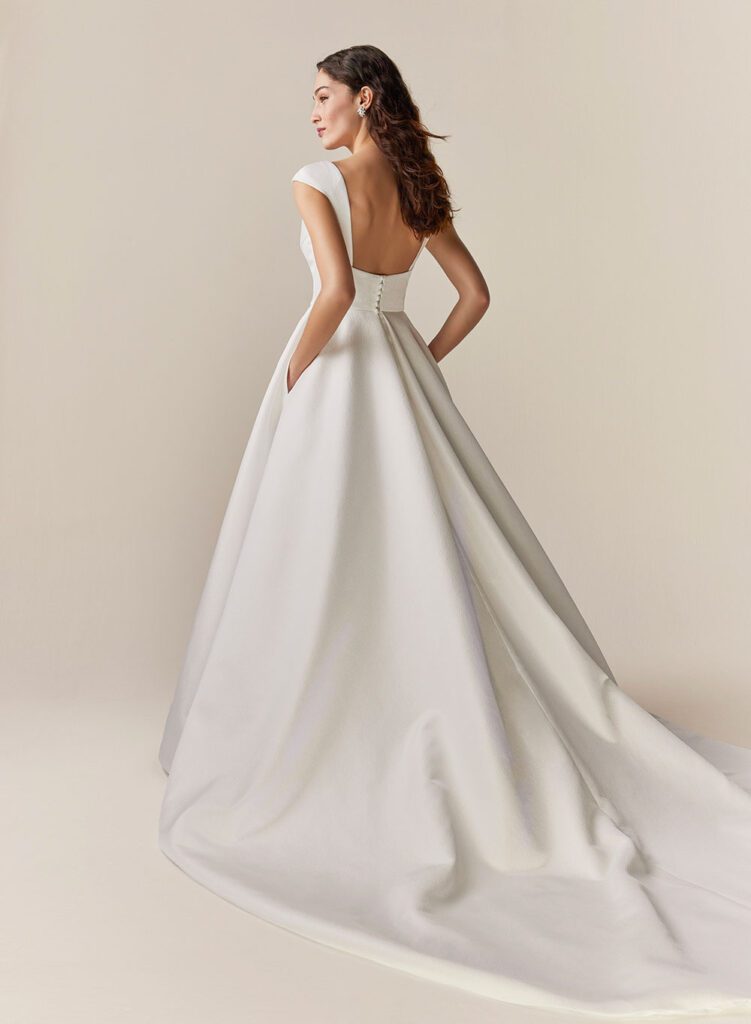 Jesus Peiro 2544 wedding dress with slit skirt from Miss BushMiss Bush