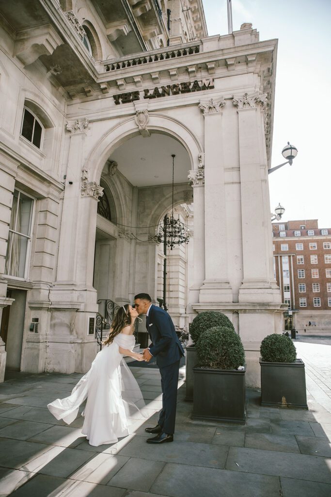 Jesus Peiro 2352 bridal jumpsuit for Sofia's chic London weddingMiss Bush